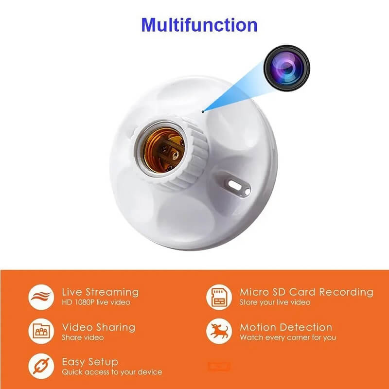 Bulb Holder WiFi Camera Full HD Hidden Spy Camera in Kenya | Peekaboo ...