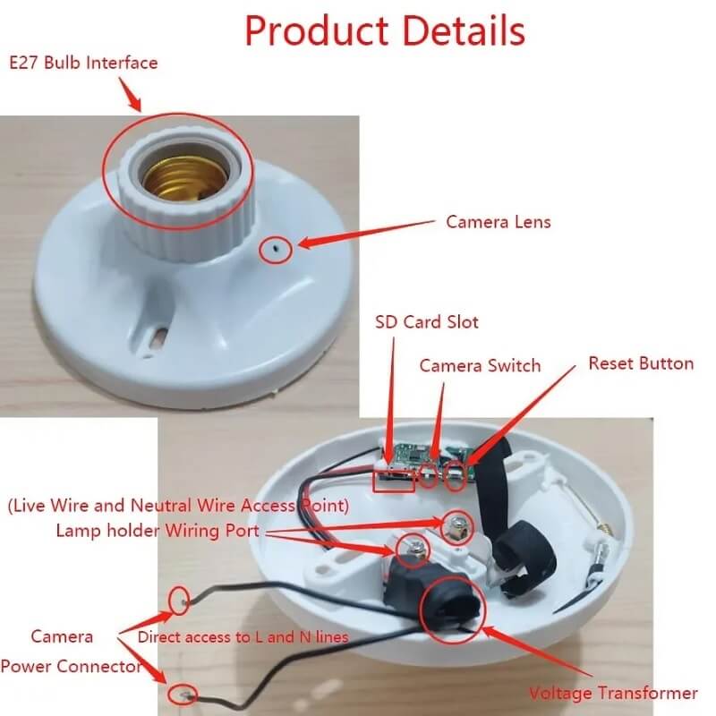 Bulb Holder WiFi Camera Full HD Hidden Spy Camera in Kenya | Peekaboo ...