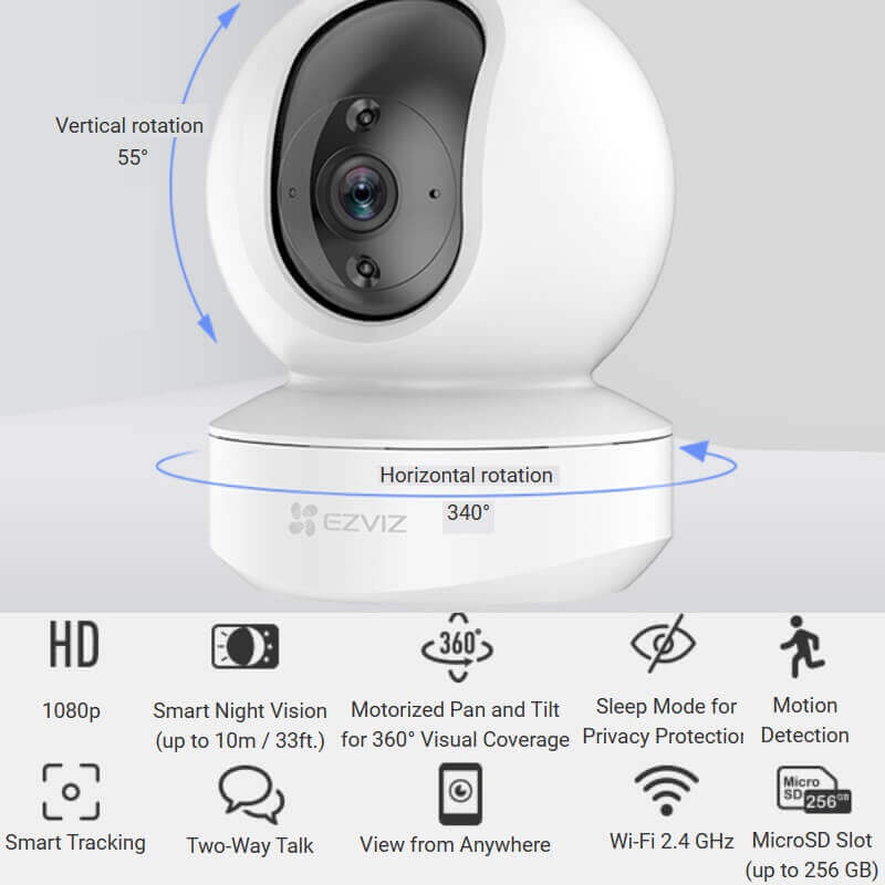 EZVIZ TY1 Camera 1080P Smart PTZ Pan Tilt Zoom WiFi in Kenya | Peekaboo ...