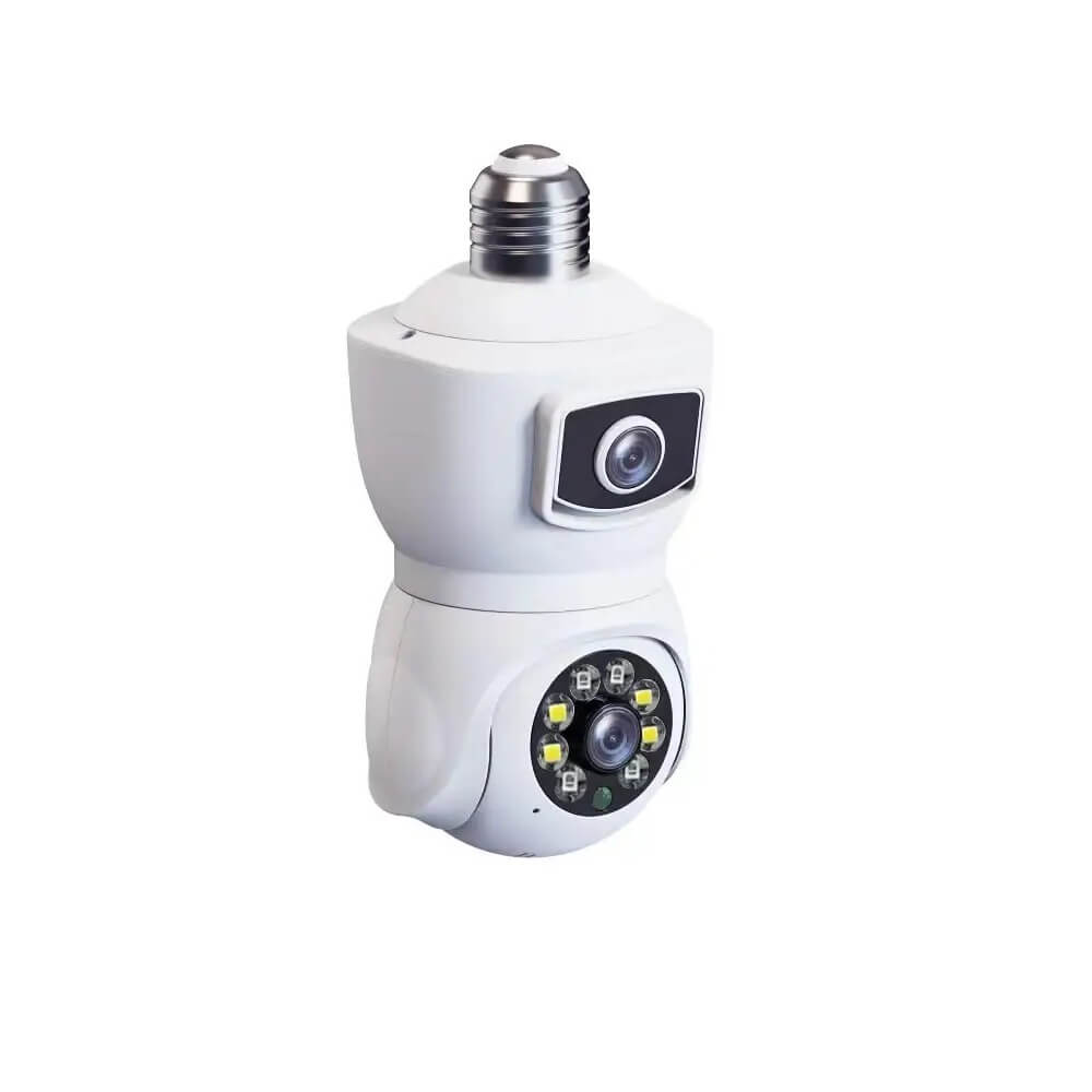 Dual Lens Bulb Camera Smart 360° E9 PTZ 2MP with Motion Tracking and ...